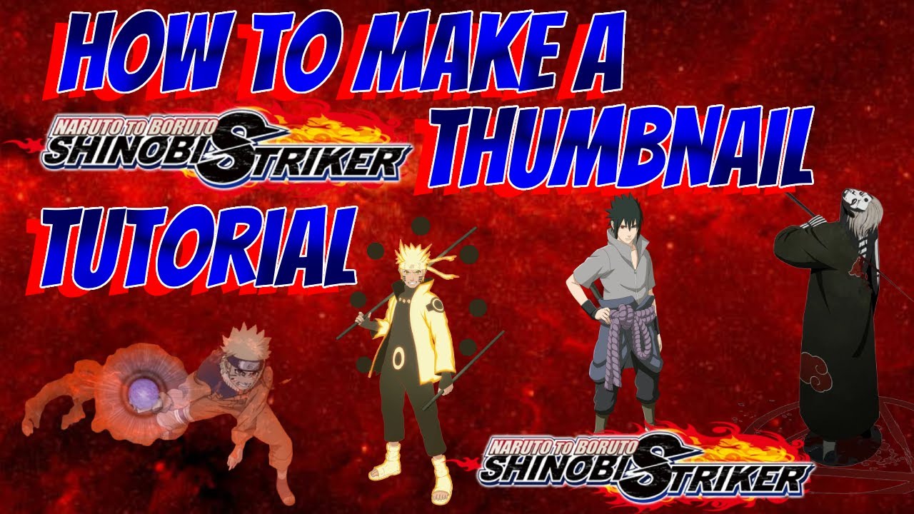 How to make a shinobi striker thumbnail using photopea - YouTube