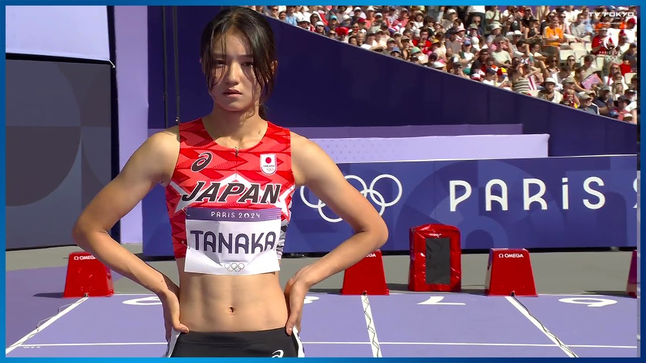 【陸上女子】田中佑美『12秒89』敗者復活戦2位で準決勝進出！｜パリオリンピック 陸上女子100m障害 敗者復活戦 - YouTube