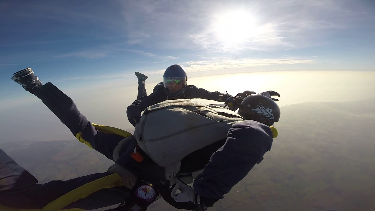Dave's AFF Level 1 Skydiving Pass. Beccles UK. Awesome! - YouTube