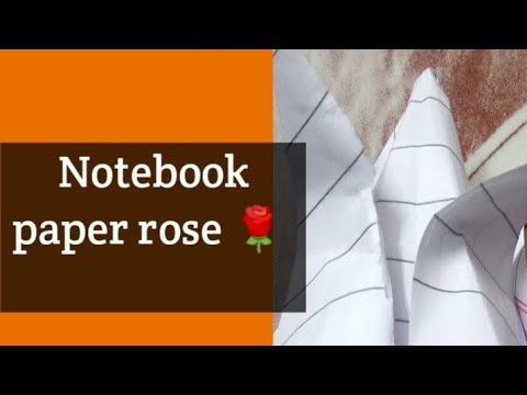 Notebook paper flower 🌹 - YouTube