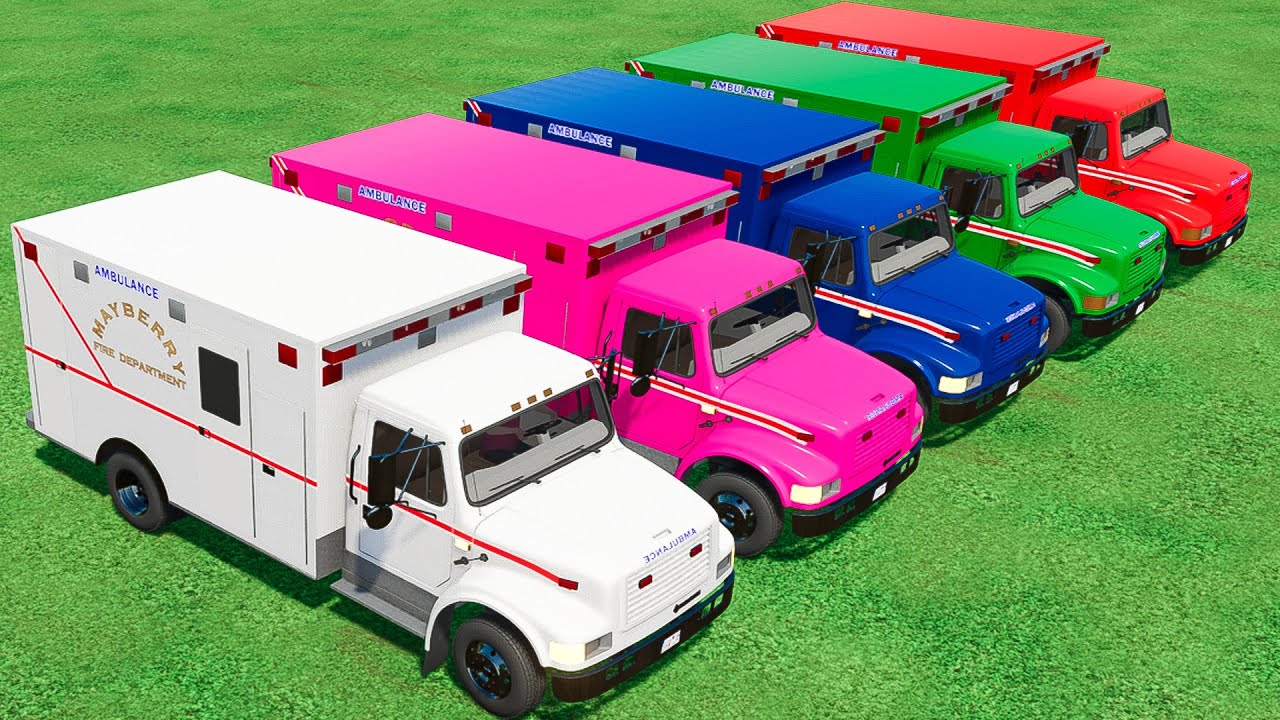 TRANSPORTING FORD AMBULANCE DEPARTMENTS WITH MERCEDES TRUCK ! Farming ...