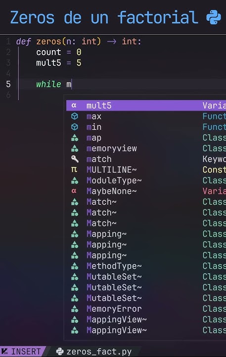 Ceros de un factorial #dev #programacion #python #javascript #aprenderpython #programming #code ...