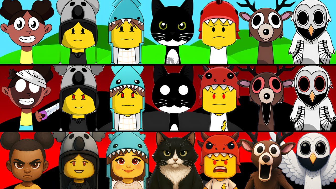 Incredibox Sprunki OC Phase 1 to Phase 3 Maxwell Cat, Nyan Cat, DINO ...