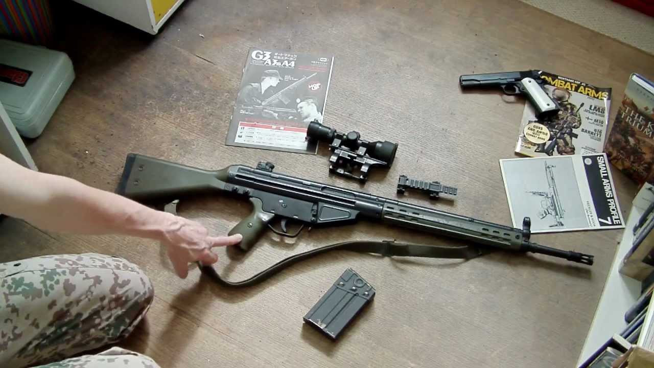 LaZouche Custom airsoft JG H&K G3A3 review. - YouTube