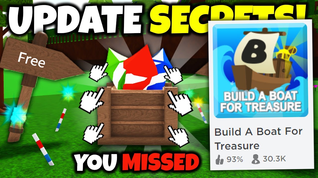 *NEW* UPDATE SECRETS!! (New Items) | Build a boat for Treasure ROBLOX ...