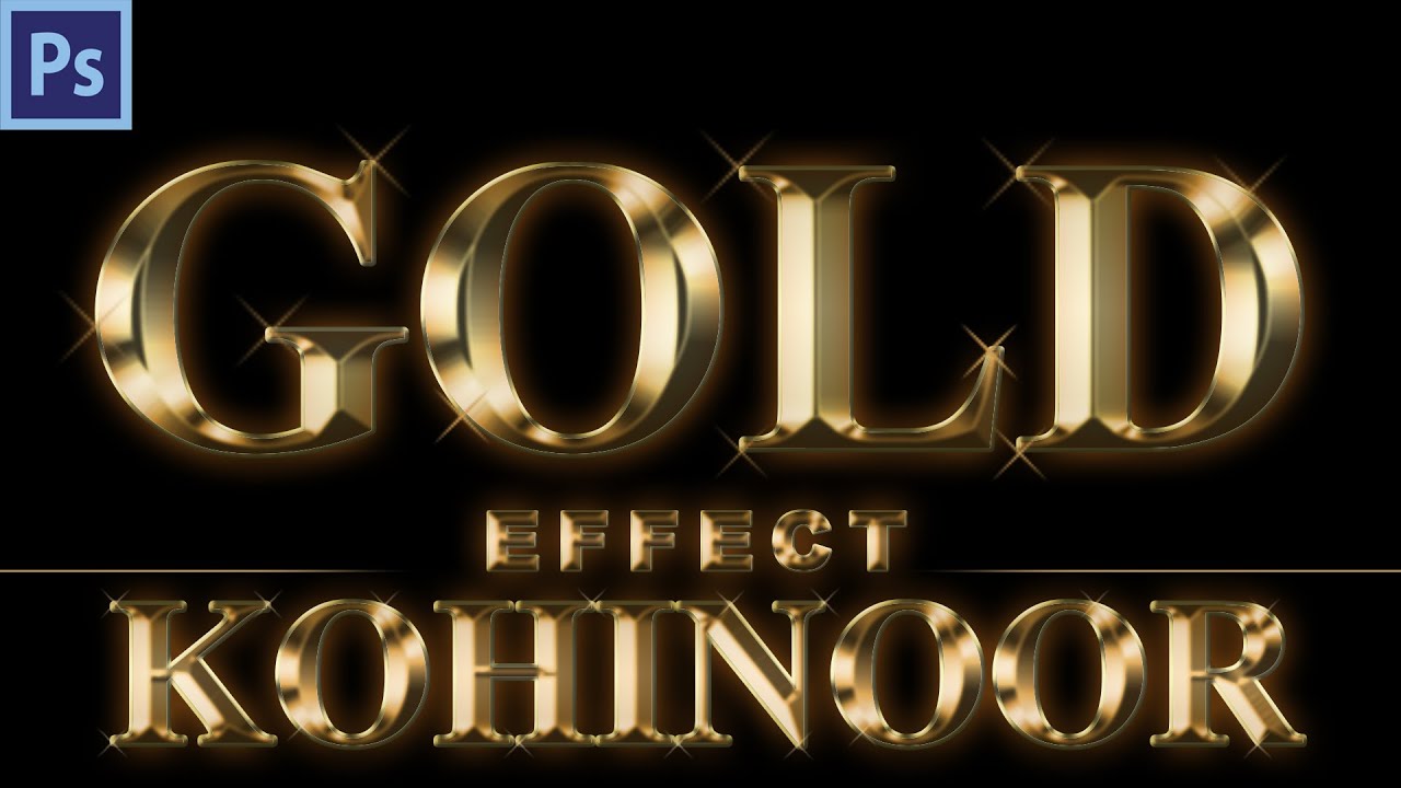 3D Gold Effect in Photoshop । ফটোশপ দিয়ে Tex ইফেক্ট - YouTube