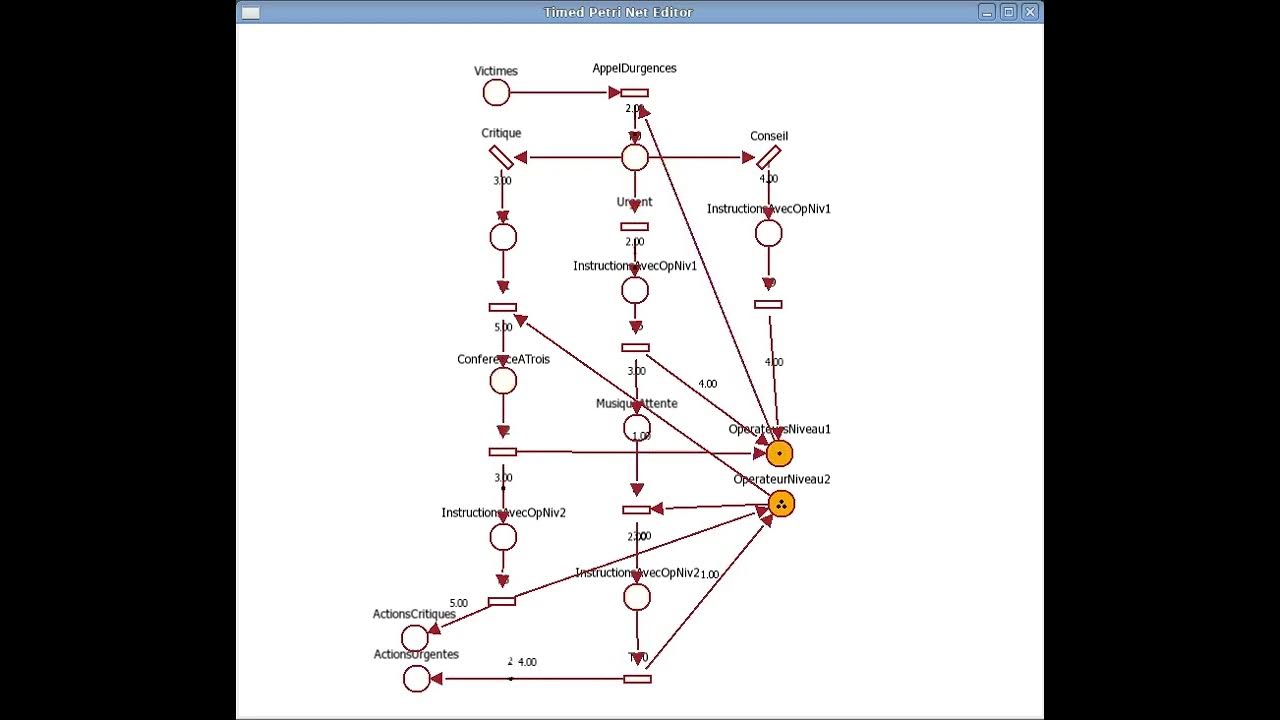 Petri net simulation of an urgency call center. - YouTube