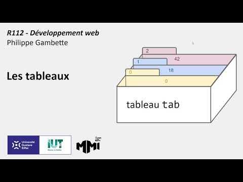 Dév' web MMI Champs - Javascript 2.1 - Les tableaux en Javascript - YouTube