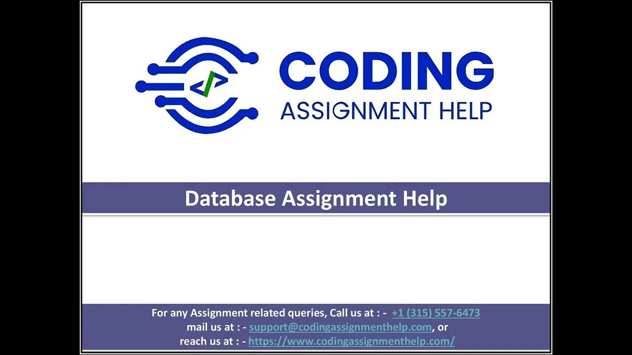 Database Assignment Help - YouTube