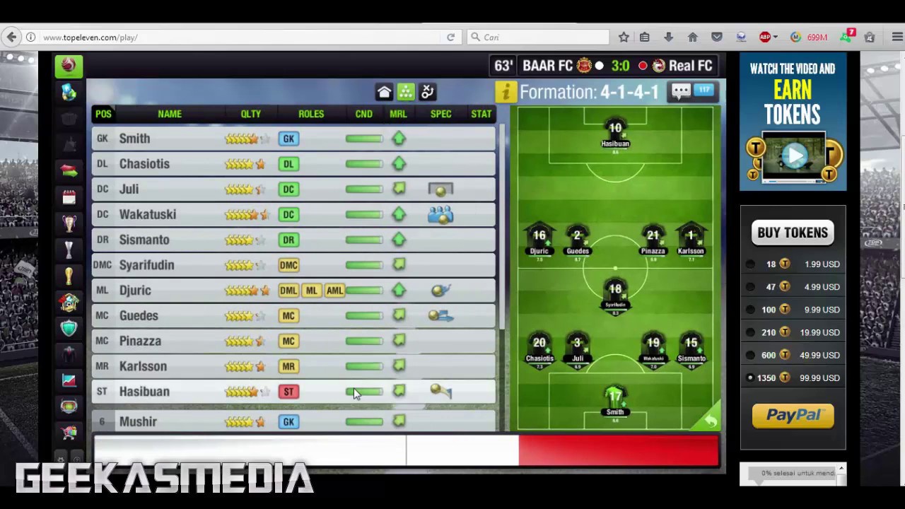 Top Eleven Formation 4 1 4 1 Vs 4 3W 2 1 In Home Kandang YouTube Top Eleven Formation 4 1 4 1 Vs 4 3W 2 1 In Home Kandang YouTube