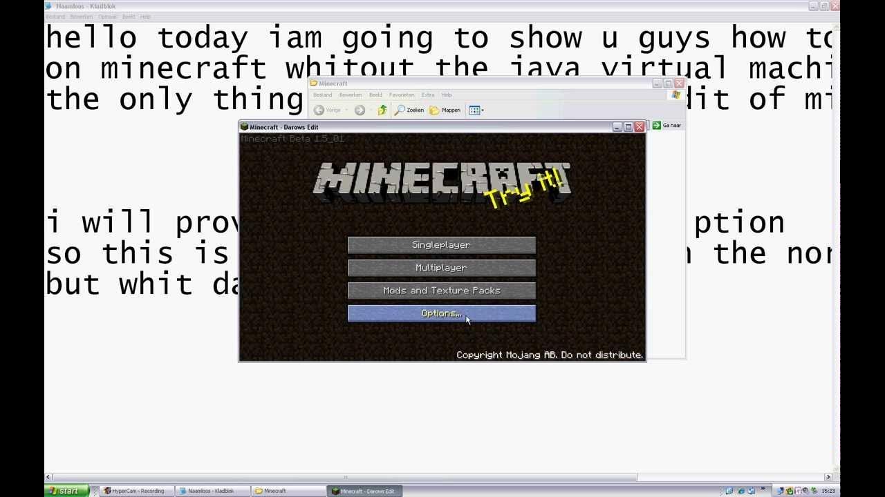 How to play [CRACKED] Minecraft - Without Java Virtual Machine - YouTube
