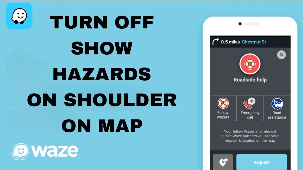 How To Turn Off Show Hazards On Shoulder On Map On Waze App - YouTube