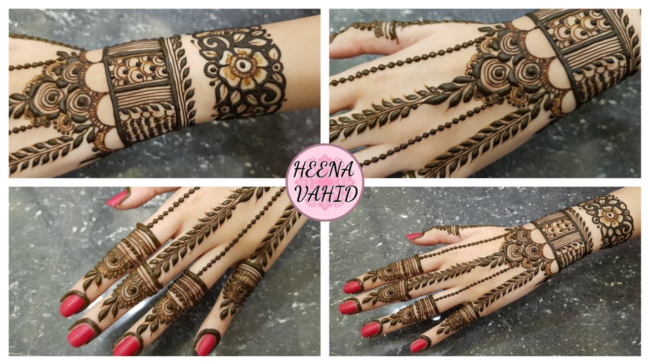 Easy and simple back side henna design 2020 | design for thin hands ...
