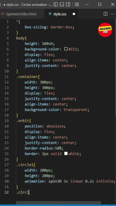 Circles Orbit Spinning Animation in HTML CSS #shorts - YouTube