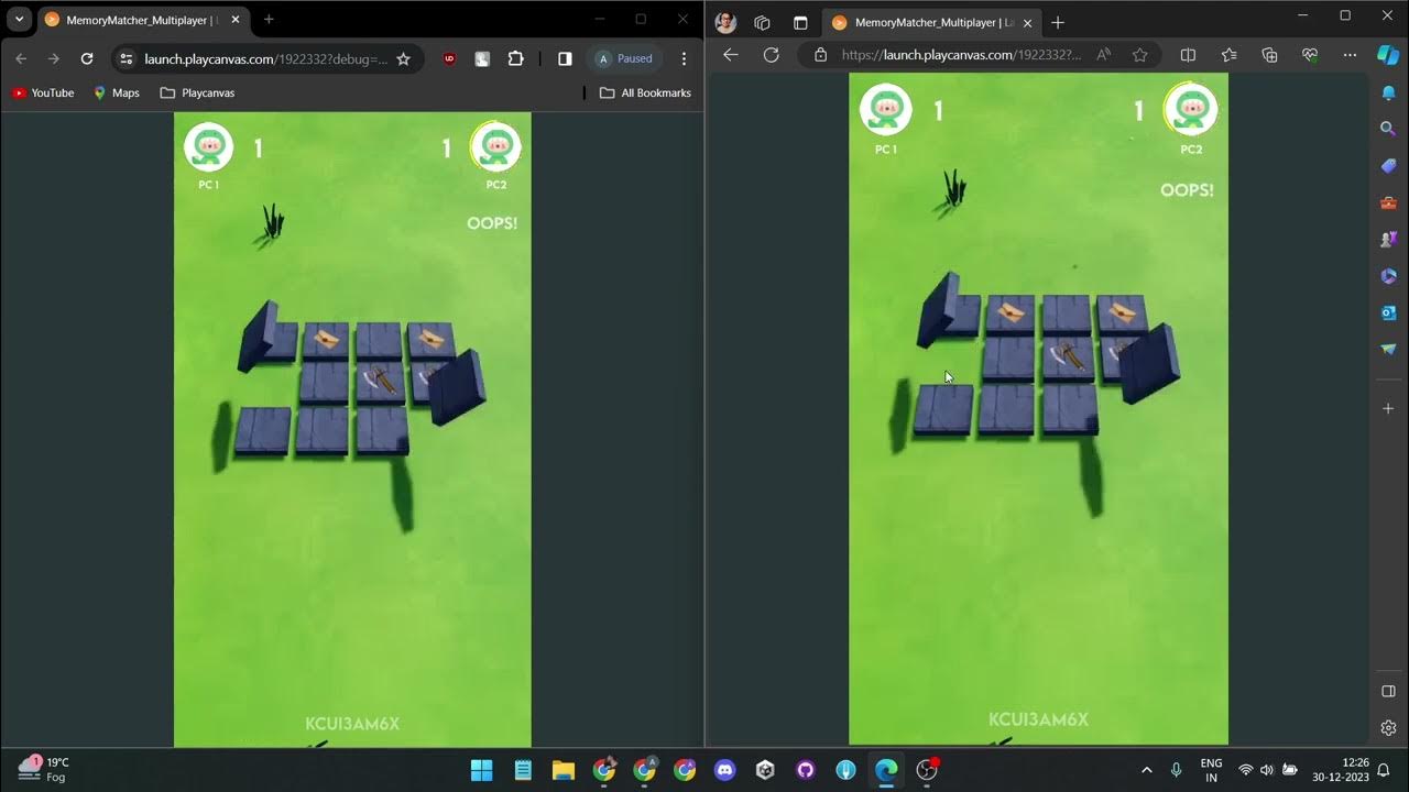 Colyseus and Playcanvas Turn based Multiplayer Match 2 game - YouTube