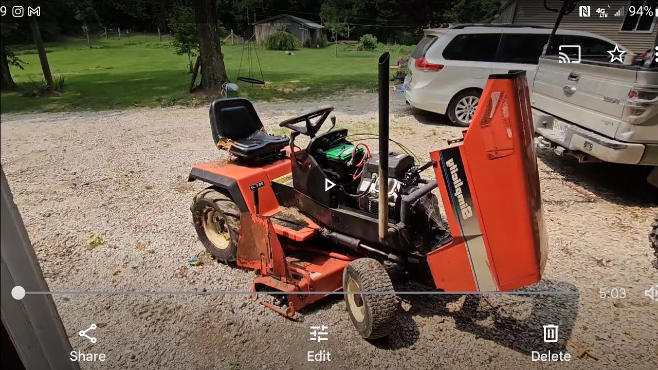 Swapping the engine on mini tractor - YouTube
