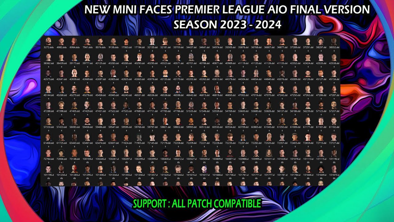 NEW MINI FACES PREMIER LEAGUE AIO FINAL VERSION SEASON 23/24 || ALL ...