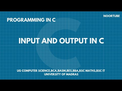 Input output statement and function in C | Format specifier ...