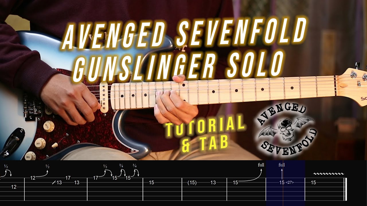 Avenged Sevenfold - Gunslinger Guitar Solo Tutorial + TAB - YouTube