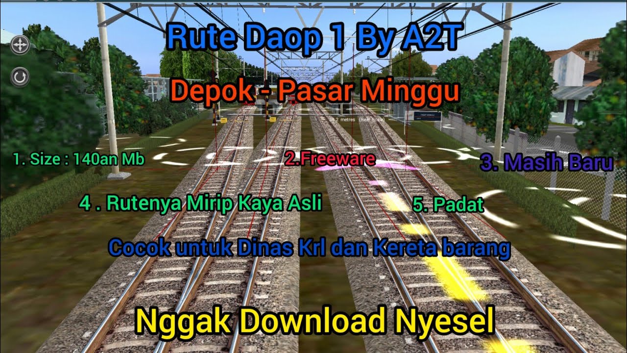 [Trainz ID] Share Rute Daop 1 Depok - Pasar Minggu By A2T - YouTube