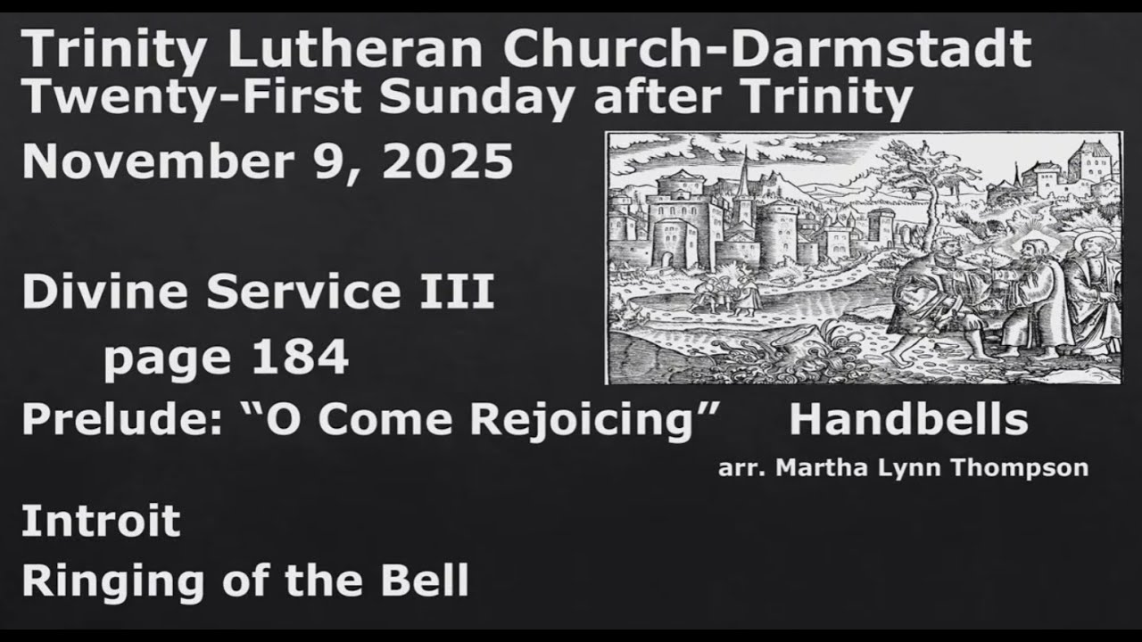Twenty-First Sunday after Trinity - November 9, 2025 - YouTube