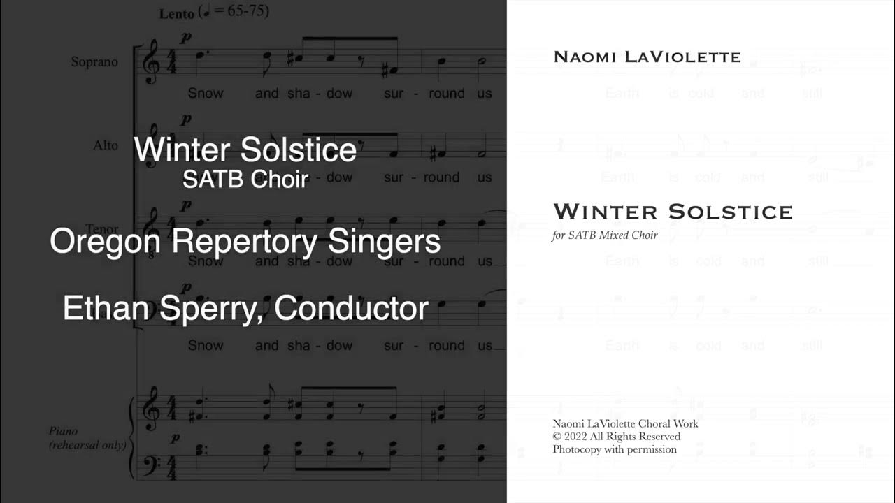 "Winter Solstice" - Choral Score - SATB - YouTube
