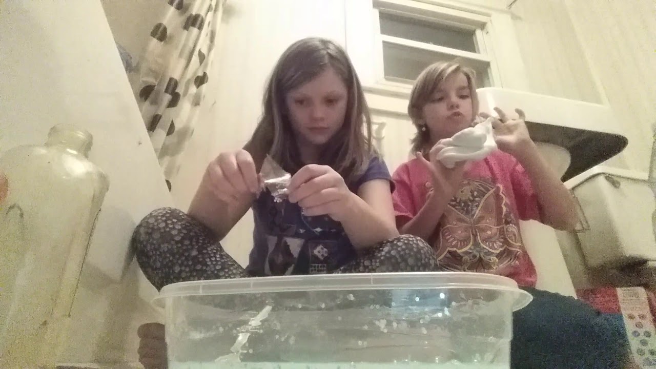 Sisters making slime - YouTube