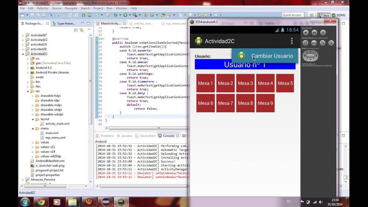 OptionMenu, Submenu, ContextMenu en Android - YouTube
