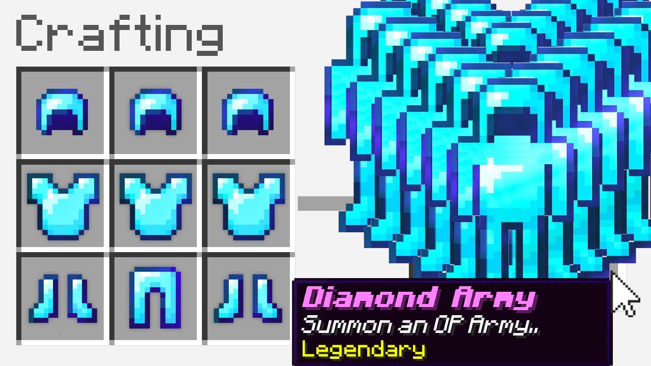 Minecraft UHC but you can craft a "Diamond Army".. - YouTube