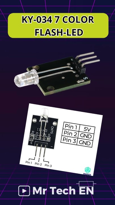 KY-034 7 COLOR FLASH LED #arduino #esp32 #esp8266 #sensor - YouTube