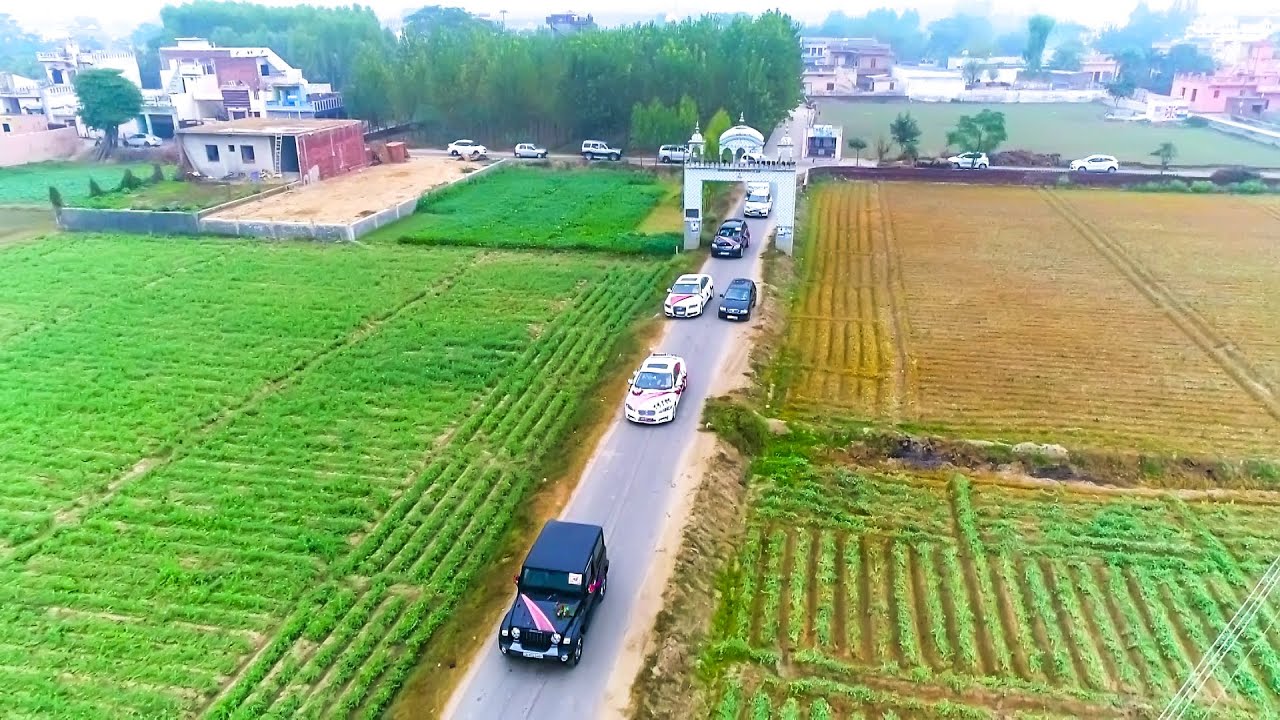 Drone Footage of Wedding Barat from Hayatpur to Bakapur - YouTube