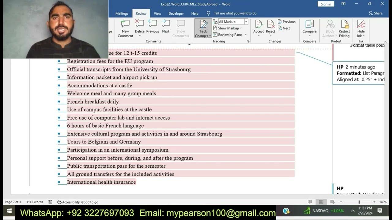 Exp22_Word_Ch04_ML2_Study | Exp22 Word Ch04 ML2 Study | Word Ch04 Mid Level 2 ...