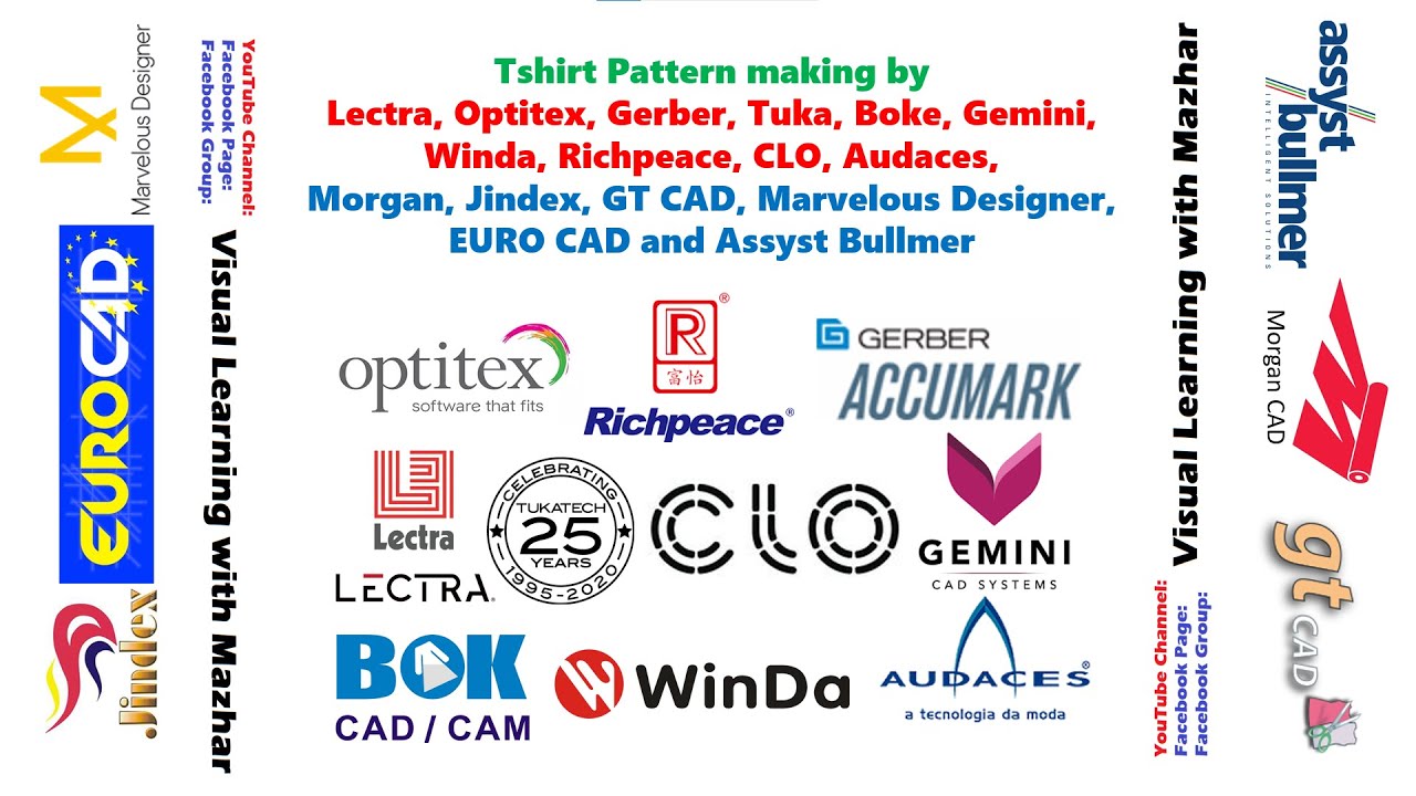 T shirt Pattern Making by 16 Different Garment CAD Lectra, Optitex ...