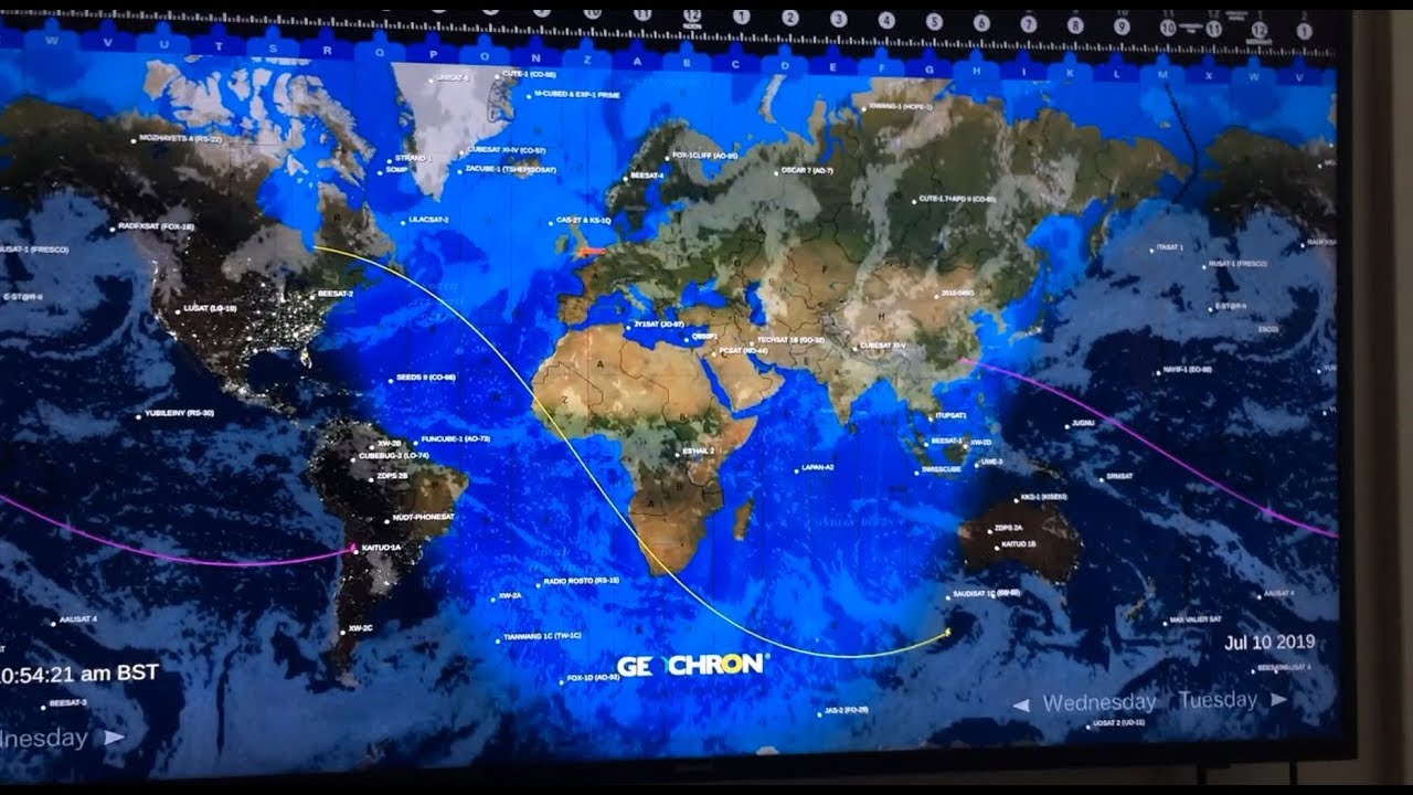 G0SEC Quick Video on my Geochron with Real Time Weather Update V2 ...