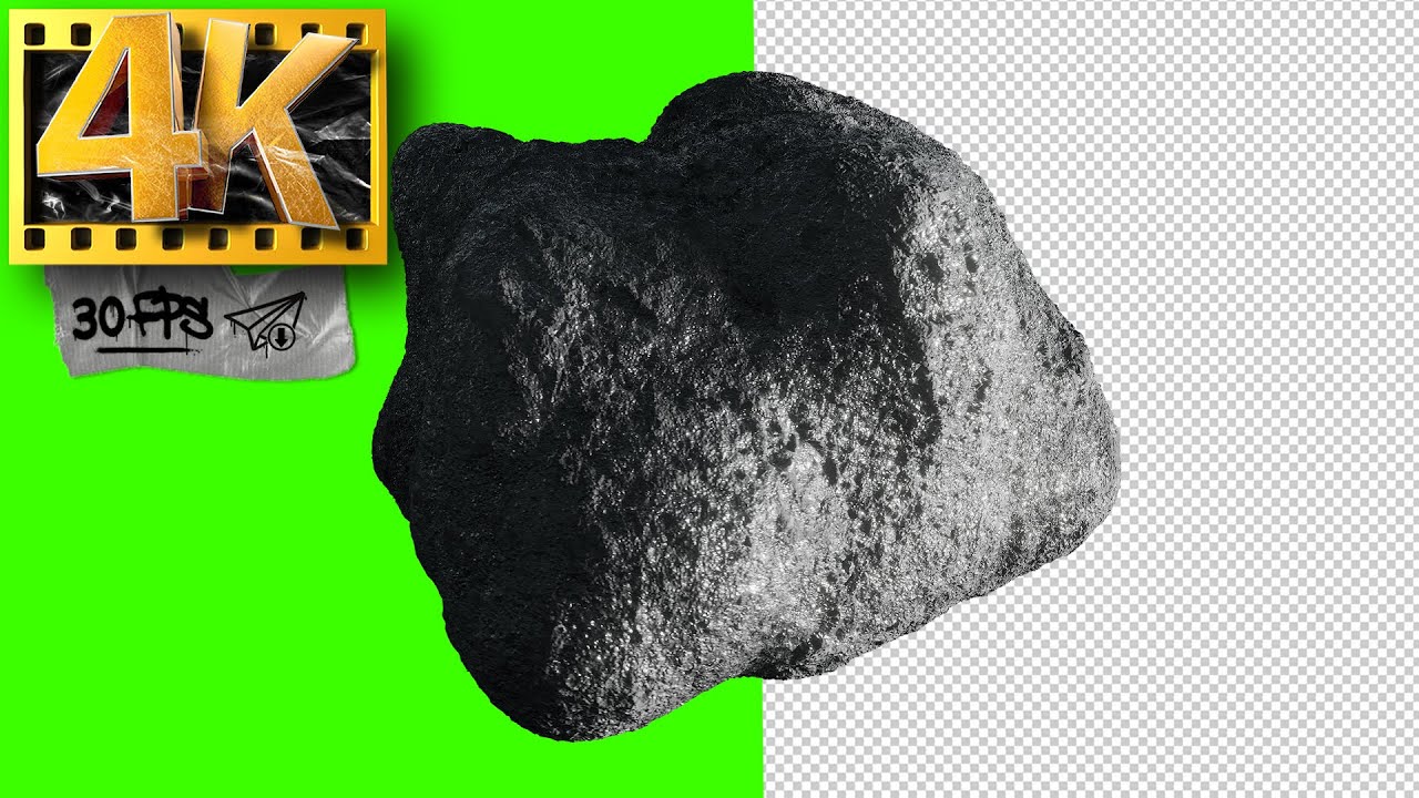 4K Realistic Asteroid Green Screen | Footage 4K - YouTube