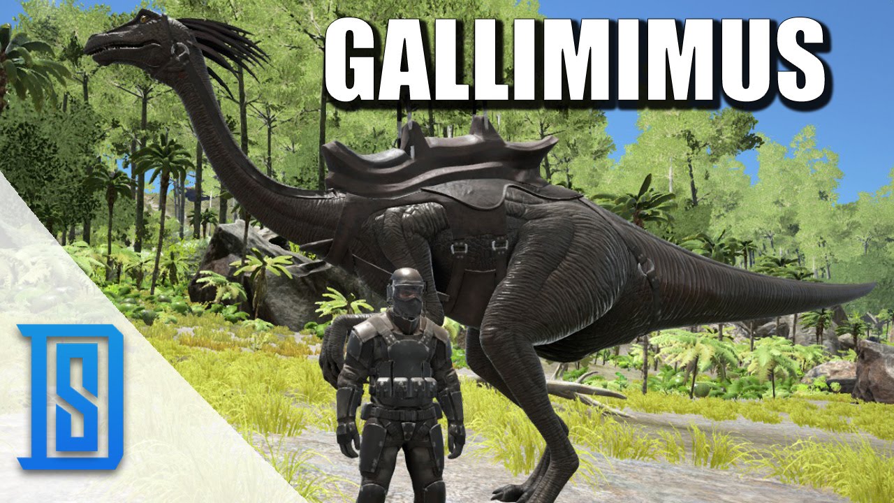 Ark: Survival Evolved- NEW DINO- GALLIMIMUS/RIOT ARMOR/STUN ROD! - YouTube