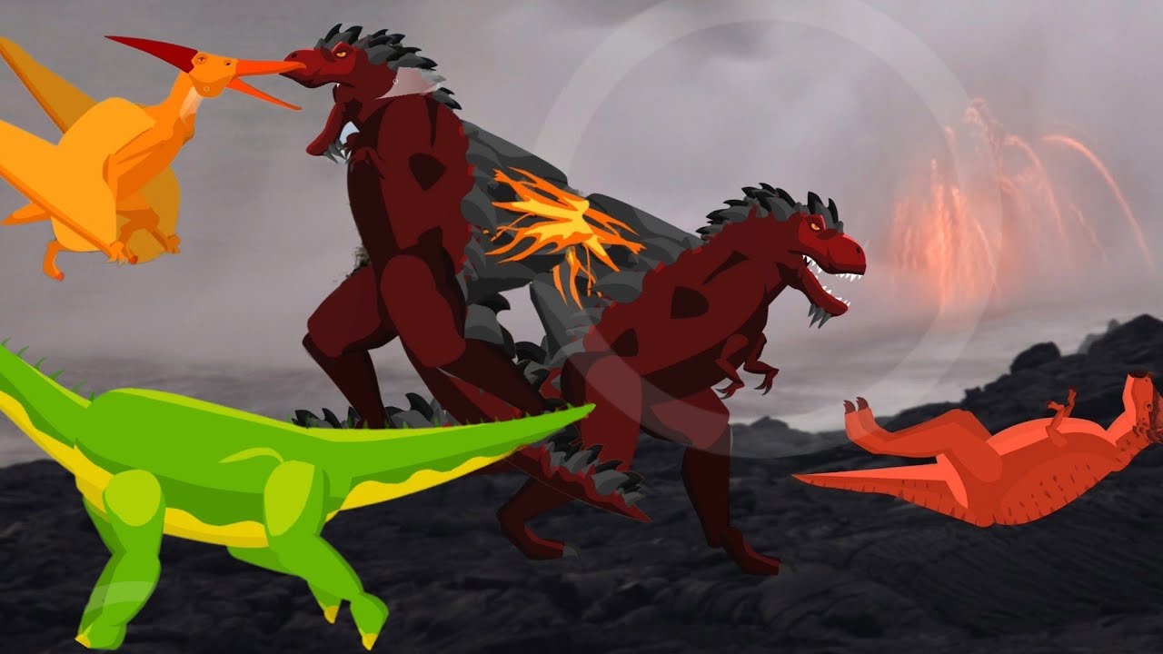 T REX GAMES FOR KIDS: Volcano T-Rex Fights More Dinosaurs |Android ...