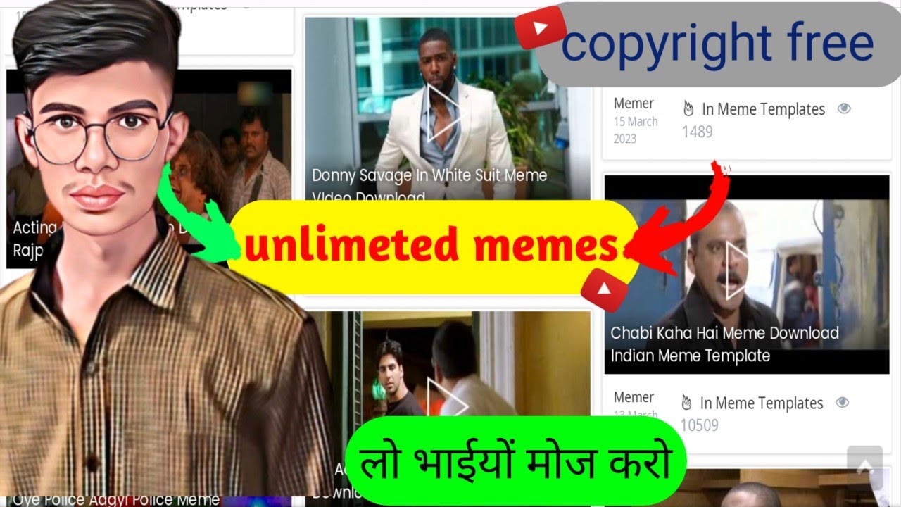 🔷Youtube Video Ke Liye Memes Kese Dawanload Kere। How To Dawanload ...