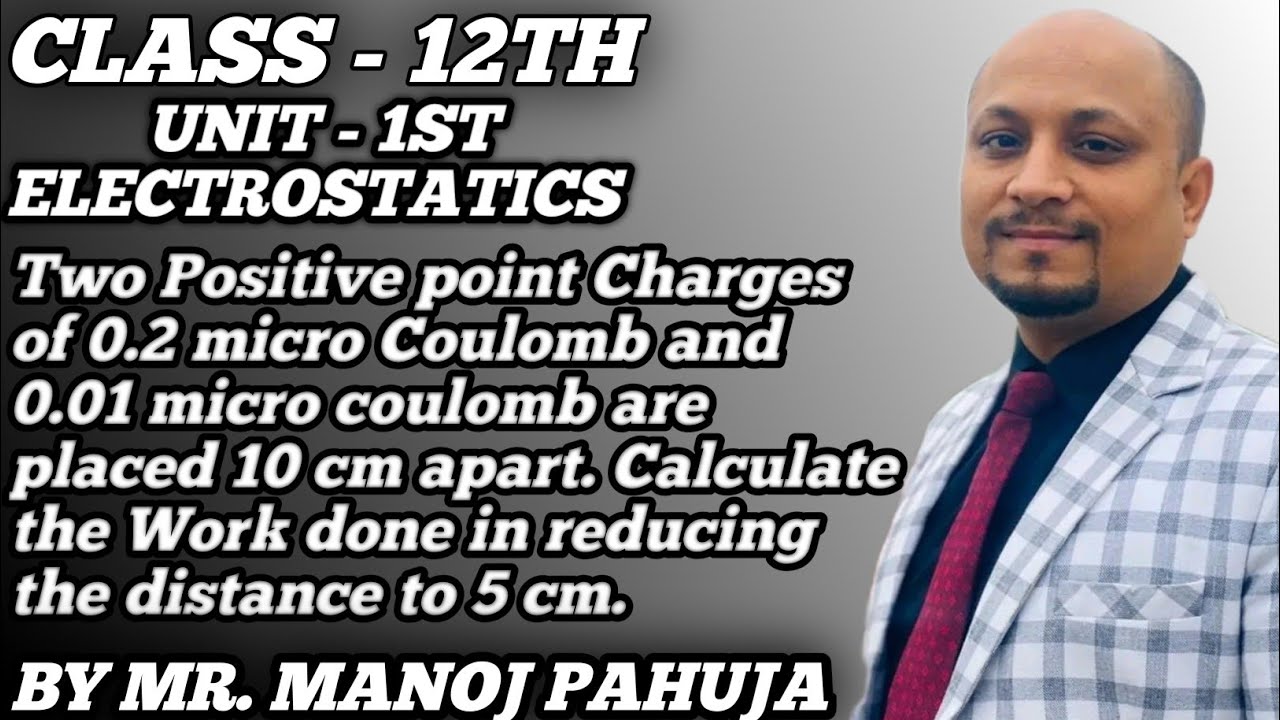 Two Positive point Charges of 0.2 micro Coulomb and 0.01 micro coulomb ...