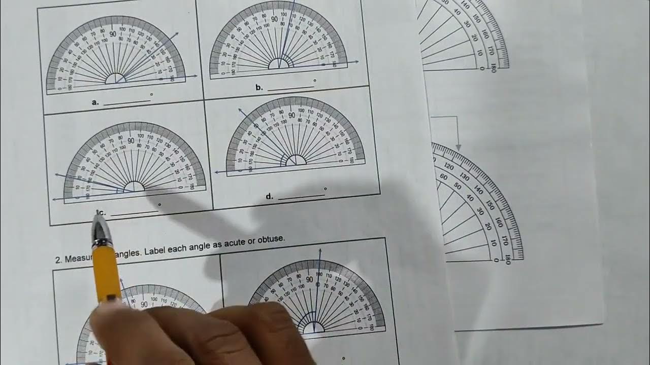 Construction of angle through protractor - YouTube