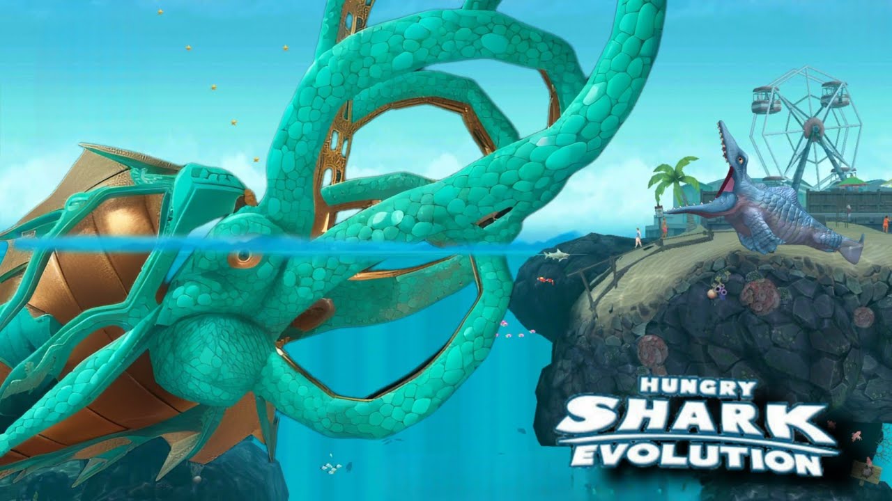NEW GIANT KRAKEN UNLOCKED AND GAMEPLAY - HUNGRY SHARK EVOLUTION - YouTube