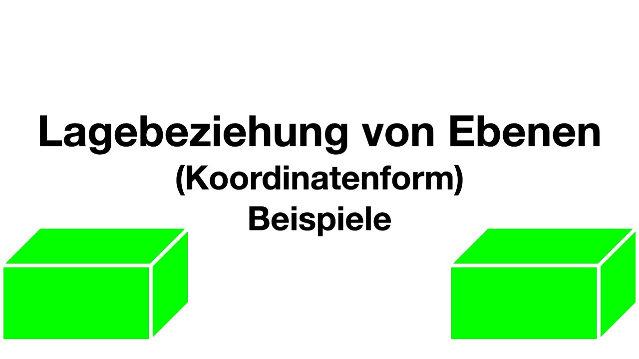 Schnittgerade berechnen - Lagebeziehung Ebene-Ebene (Koordinatenform ...