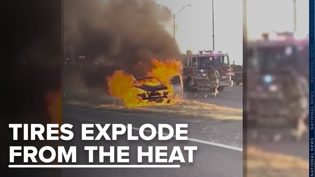 Caught on Camera: Fire Department puts out extensive car fire - YouTube