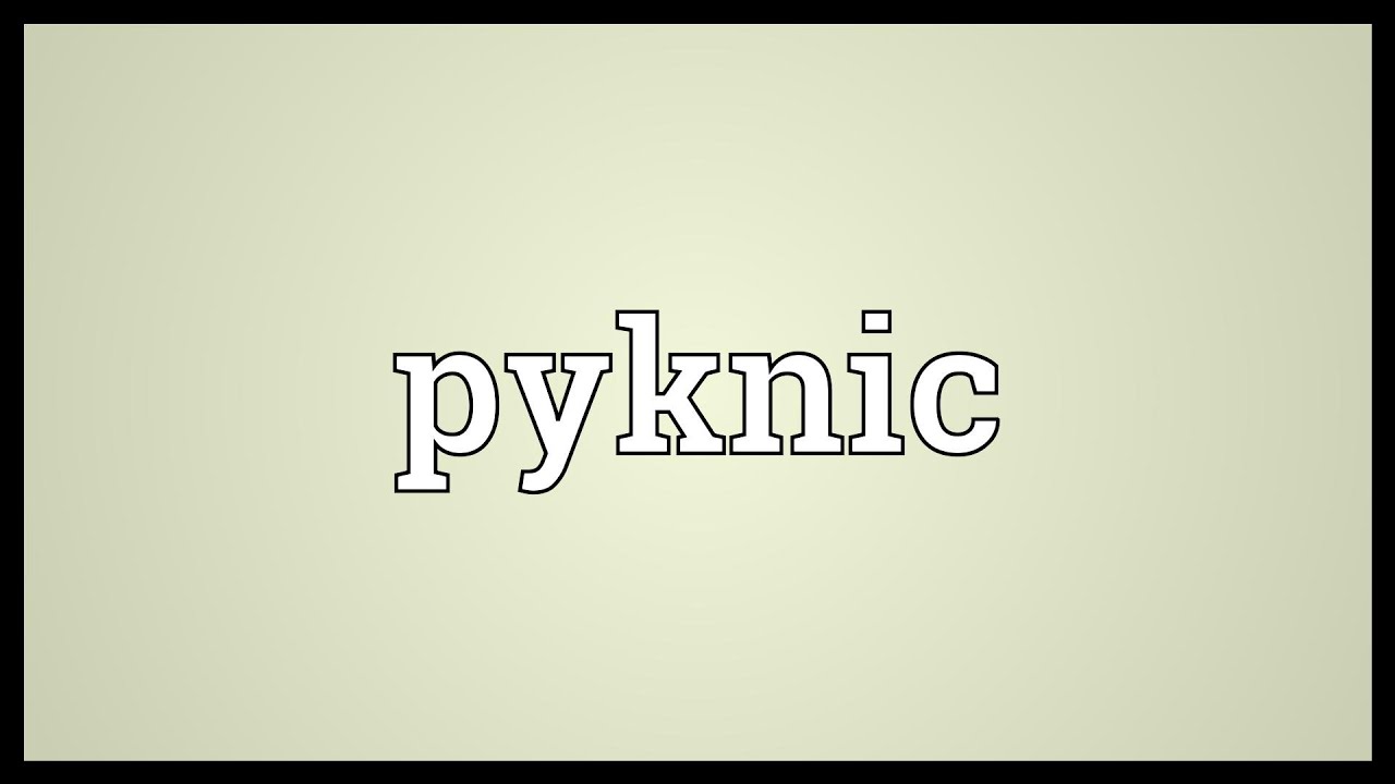 Pyknic Meaning - YouTube