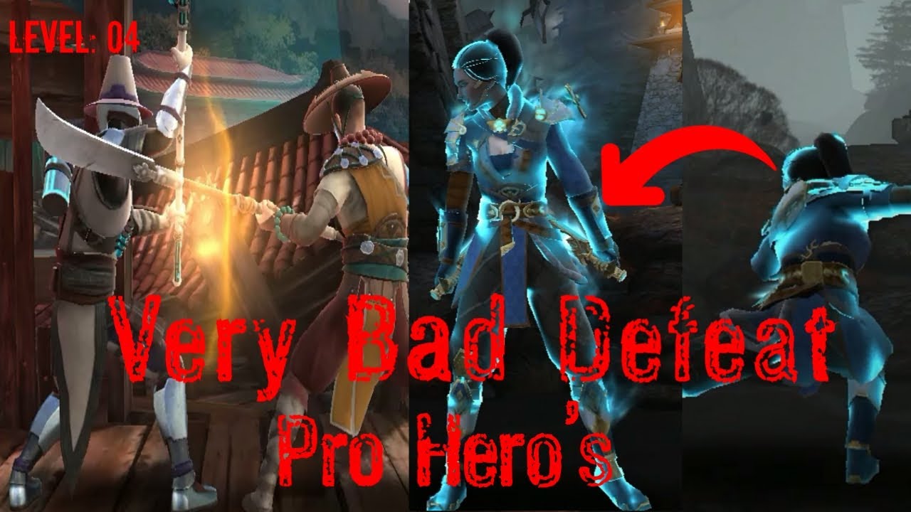 Very bad Defeat Pro Hero's | Shadow Fight 4 Arena | On Wall Game - YouTube