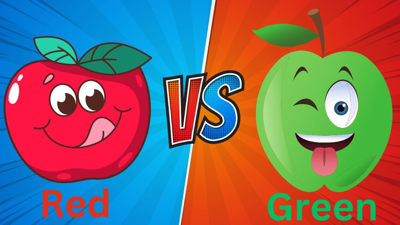 Red Apple vs Green Apple /kids song - YouTube