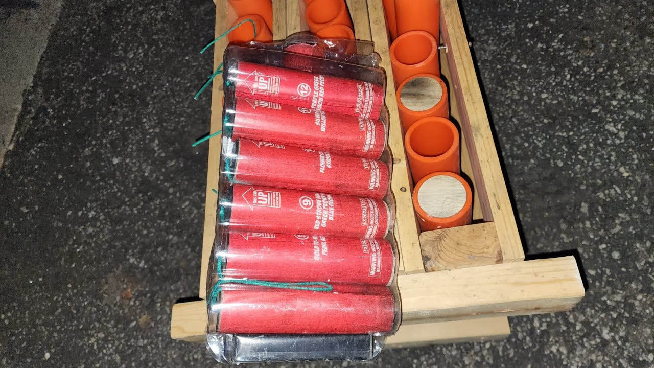 6" Red Canister shells - Loud Color - YouTube