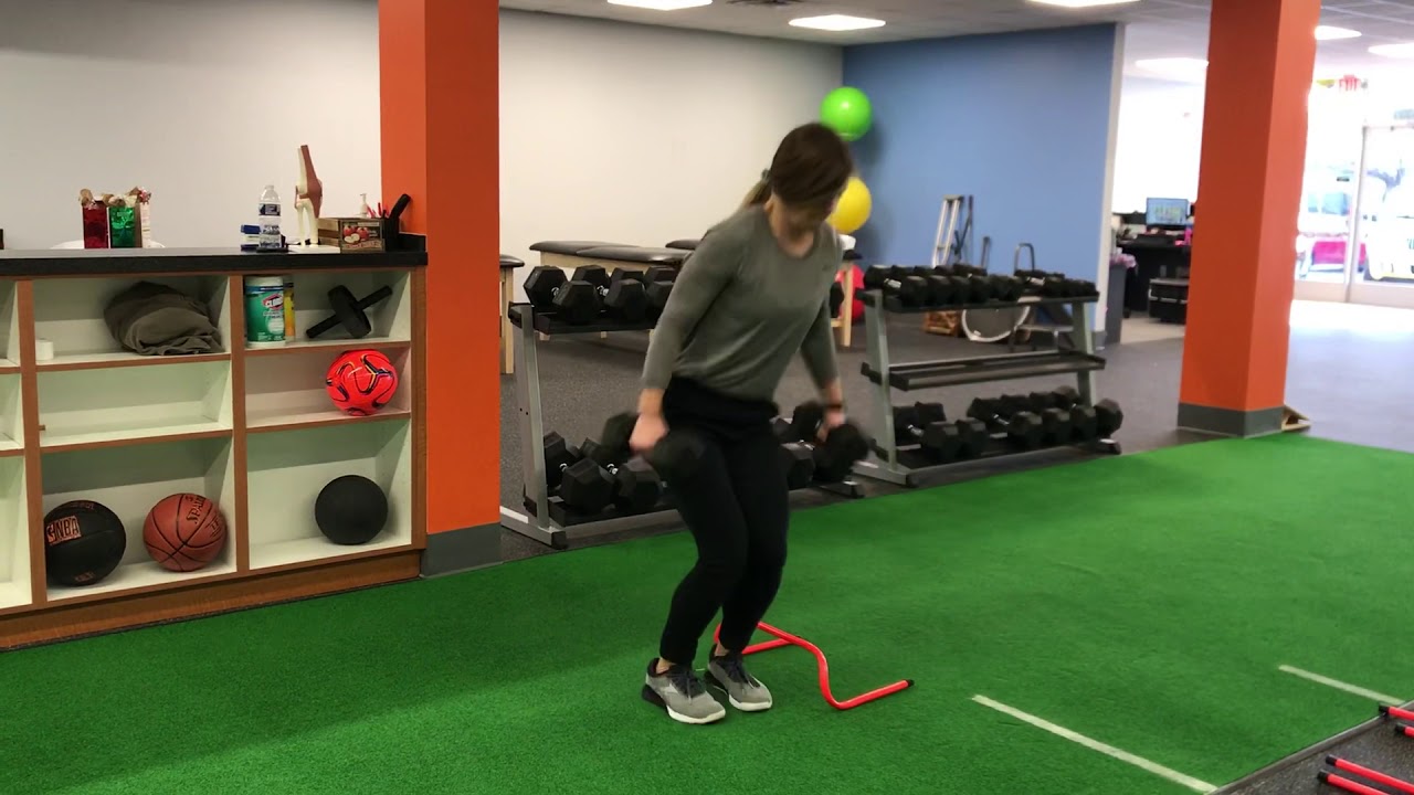 DB side loaded lateral hurdle jumps - YouTube