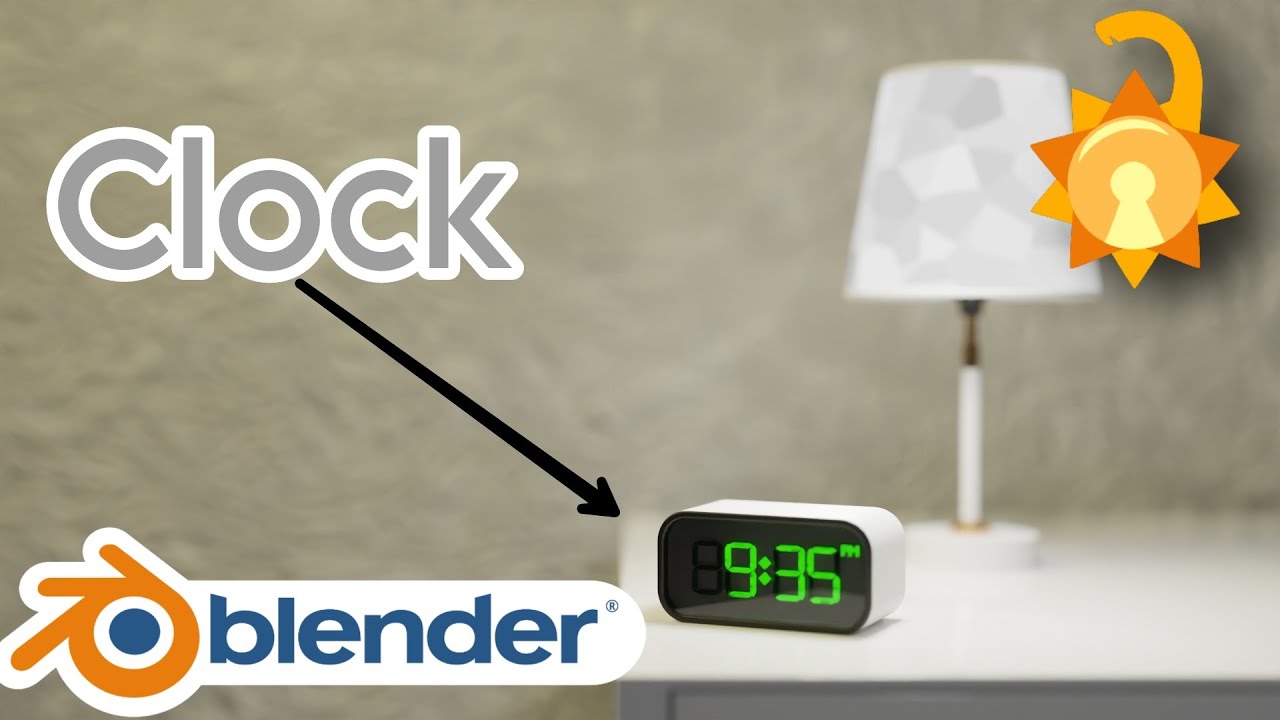 How to make a digital alarm in Blender for beginners | Blender toutrial ...