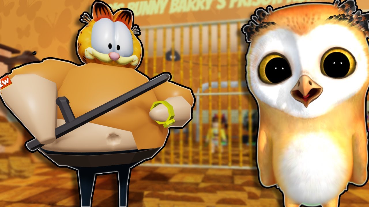 BARRY VIROU O GARFIELD NO ROBLOX | GARFIELD BARRY'S PRISON RUN! (OBBY ...